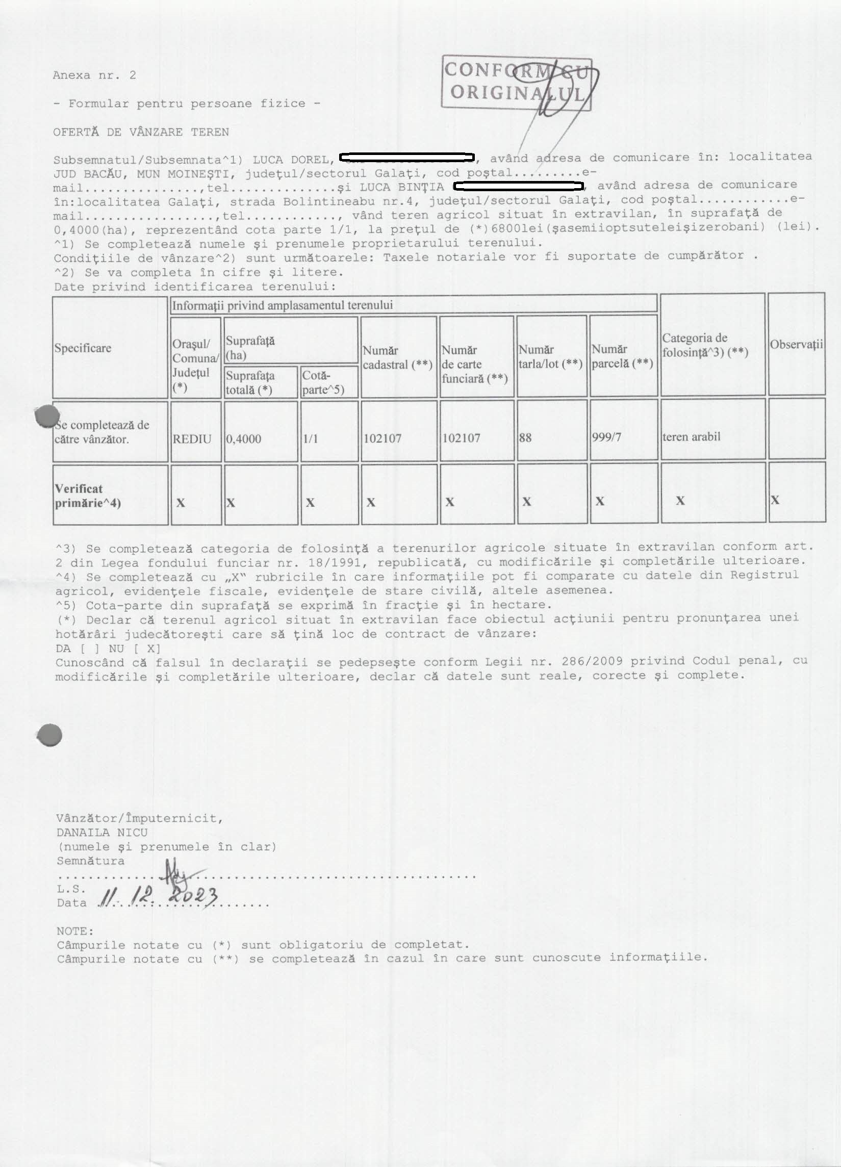 Sistem de oferte vanzare terenuri